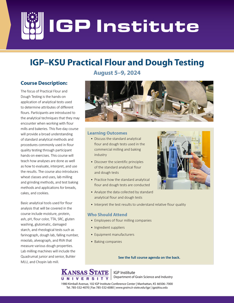 IGP–KSU Practical Flour and Dough Testing